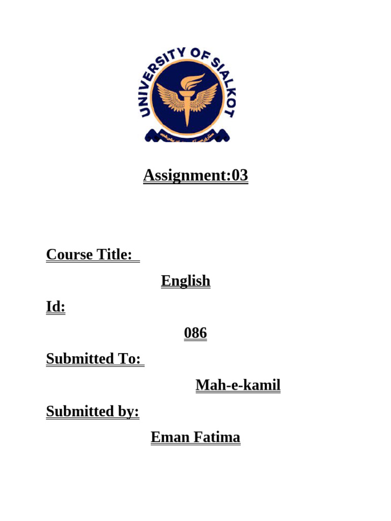 24010102-86 English Assignment 3 | PDF