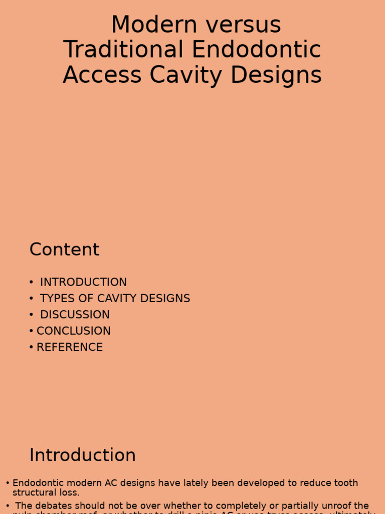 JC 3 Access Cavity Design | PDF | Mouth | Medical Specialties