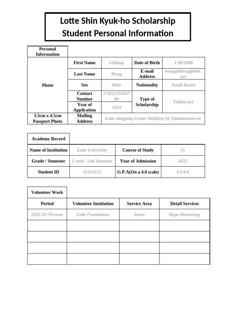 2.personal Information | PDF