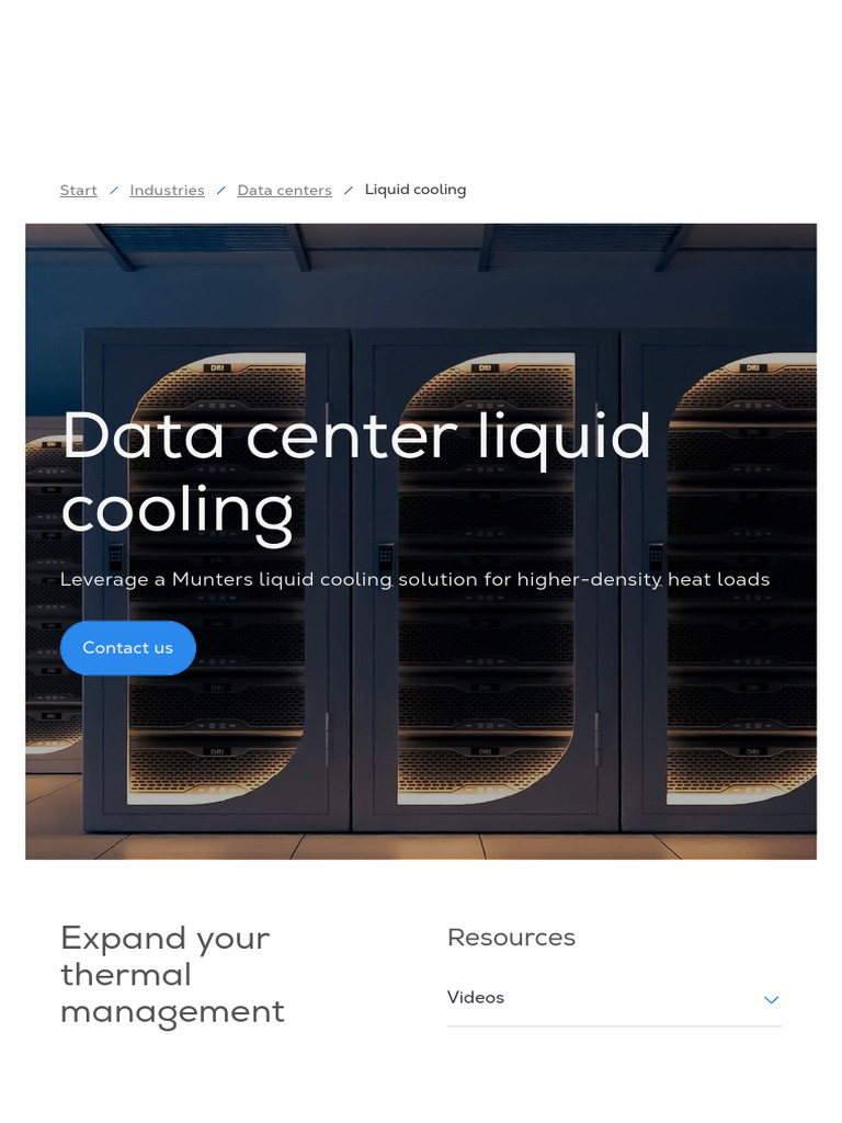 Data Center Liquid Cooling Solutions by Munters - Munters | PDF | Data ...