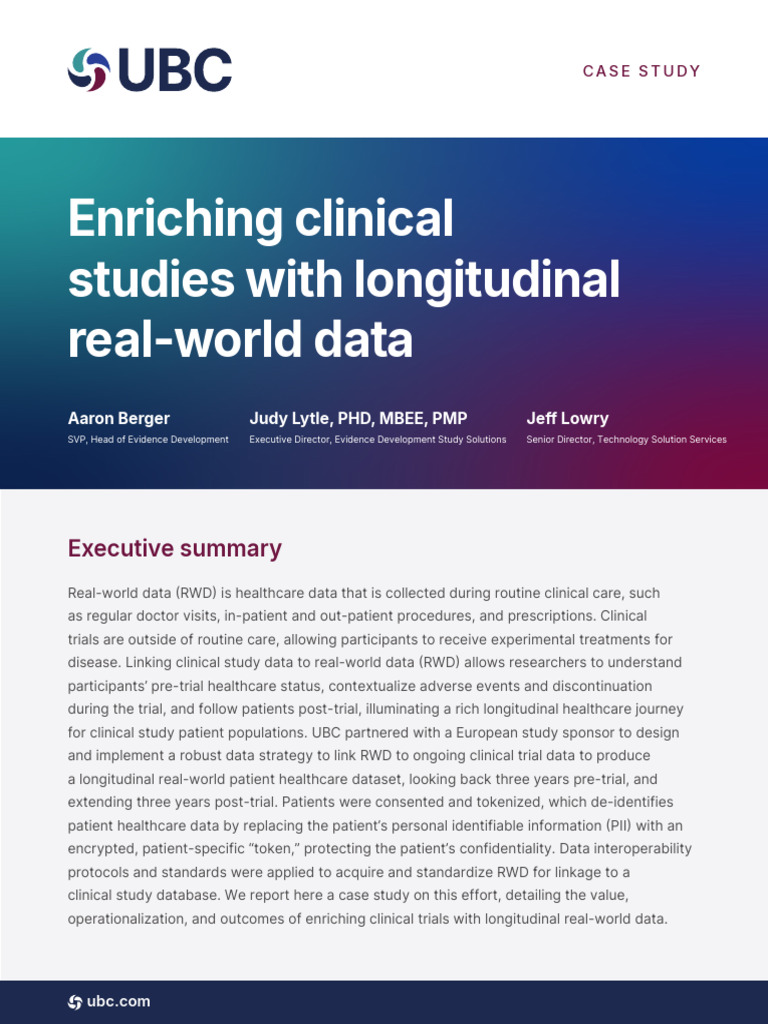 Enriching clinical studies with longitudinal RWD - FEB18 | PDF ...