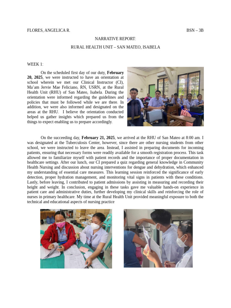 CHN NarrativeReport | PDF | Chronic Obstructive Pulmonary Disease | Rabies