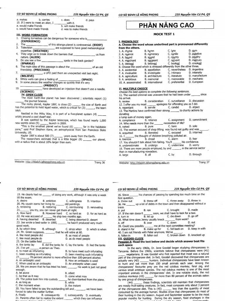 ADVANCED-PRACTICE-TESTS-14-15 | PDF