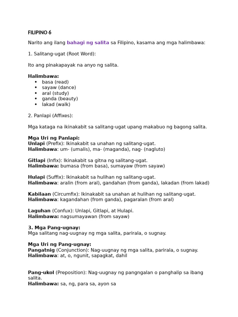 Filipino 6.reviewer | PDF