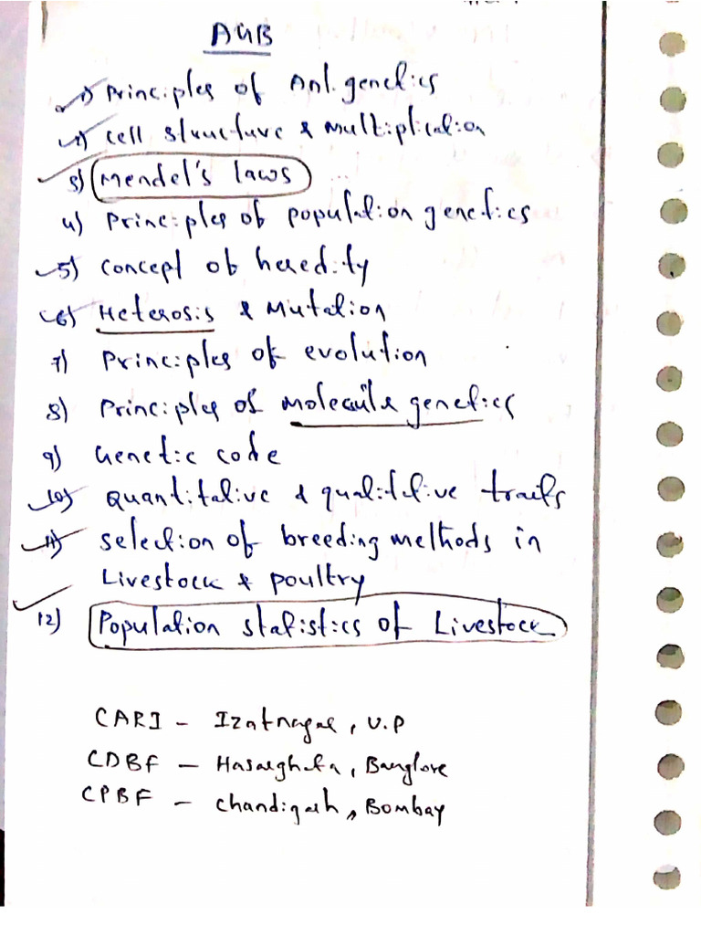 Animal Science Notes | PDF