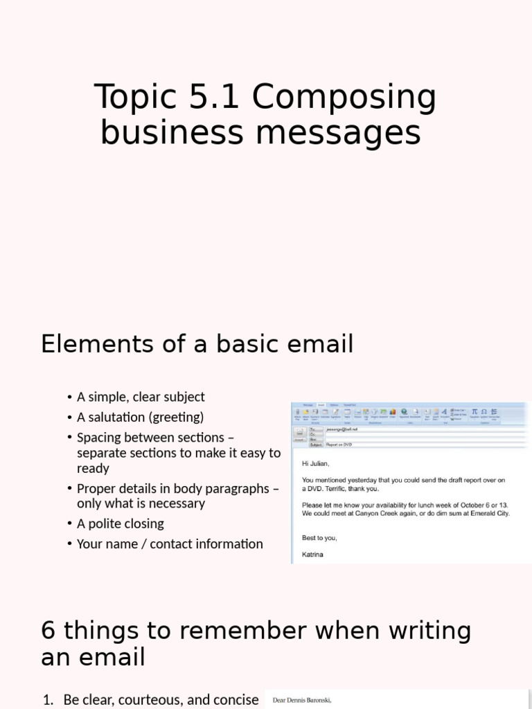 Topic 5.1 Composing Business Messages | PDF | Credit Card