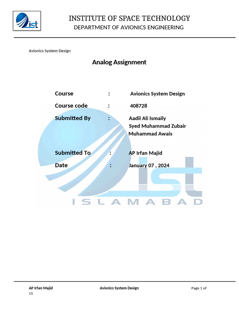 ASD Analog Assignment | PDF | Resistor | Electrical Network