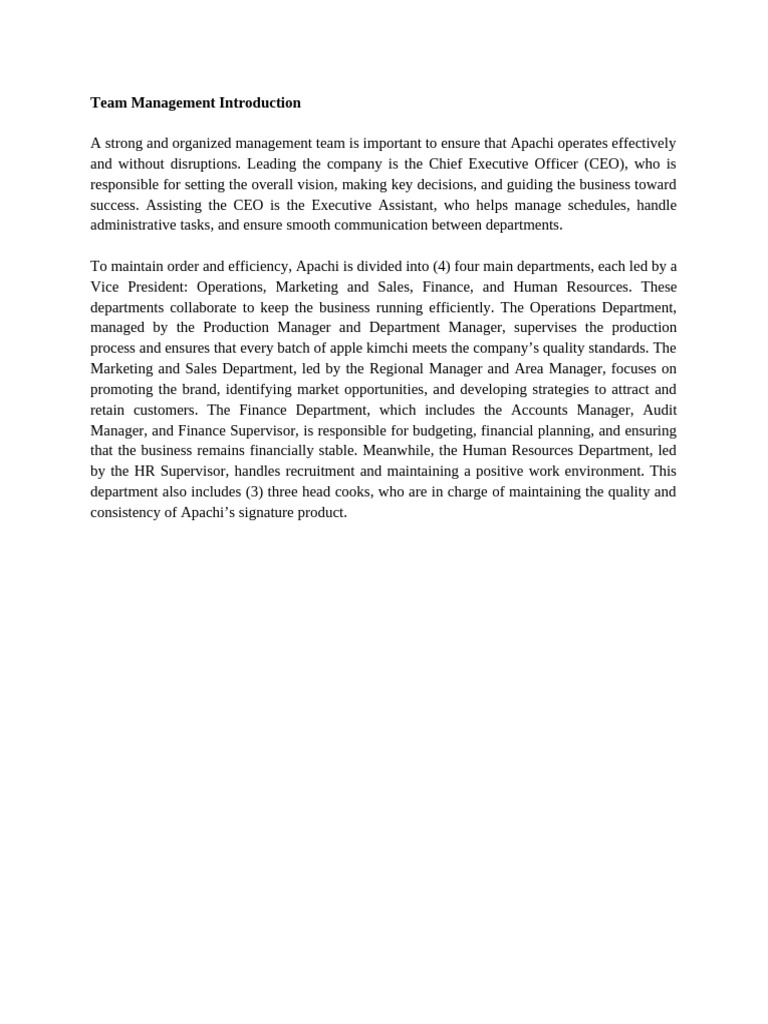 Team Management Introduction | PDF