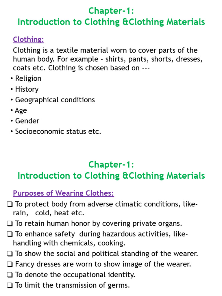 Clothing Materials and Management | PDF | Clothing | Textiles