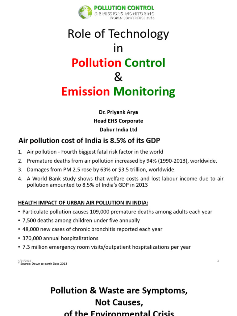 DR Priyank Arya - Role of Technology in Pollution Control - Emissions ...