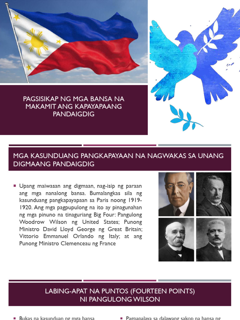 Pagsisikap NG Mga Bansa Na Makamit Ang Kapayapaang Pandaigdig | PDF
