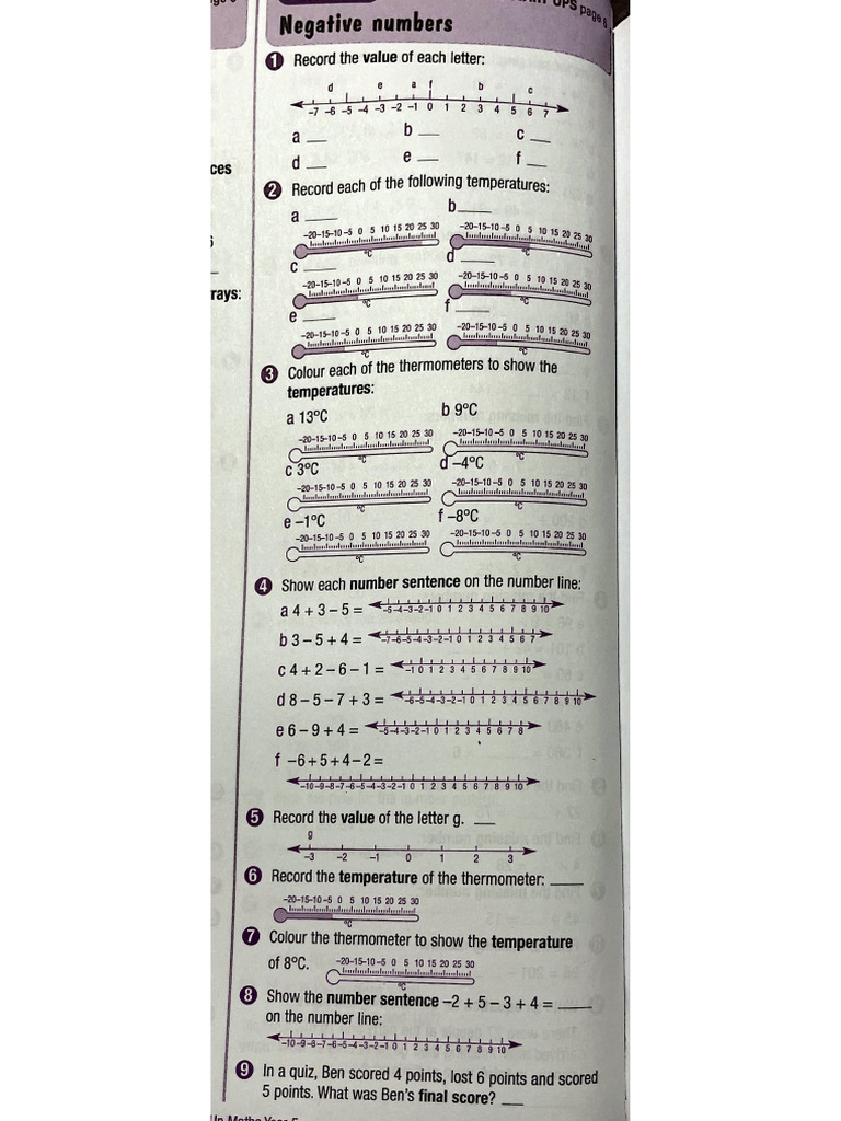 IN - 5 - Integers Worksheets - Part3 | PDF