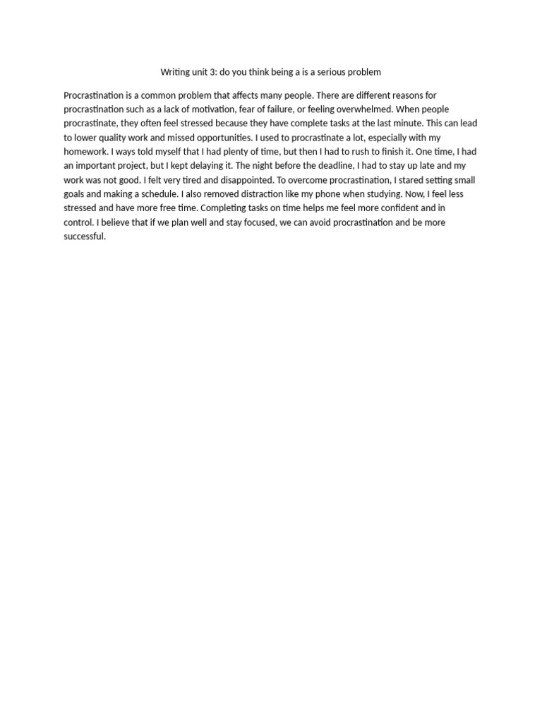 Writing Unit 3 Ent 303 | PDF