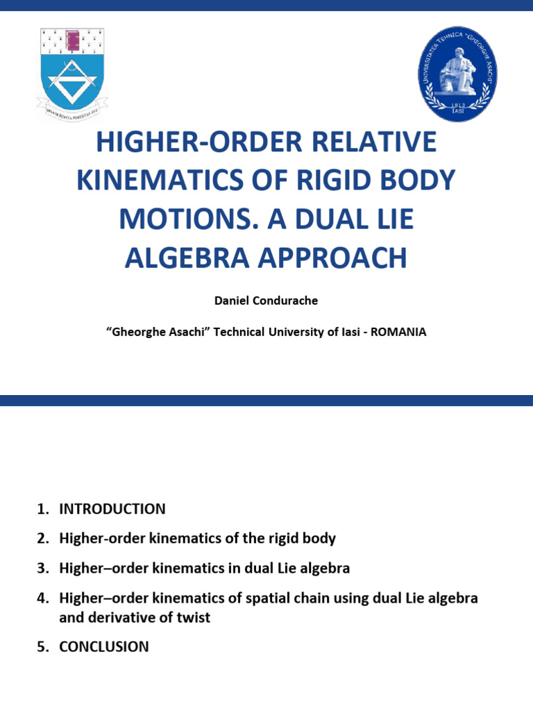 Higher-Order Kinematics in Lie Algebra | PDF | Kinematics | Acceleration