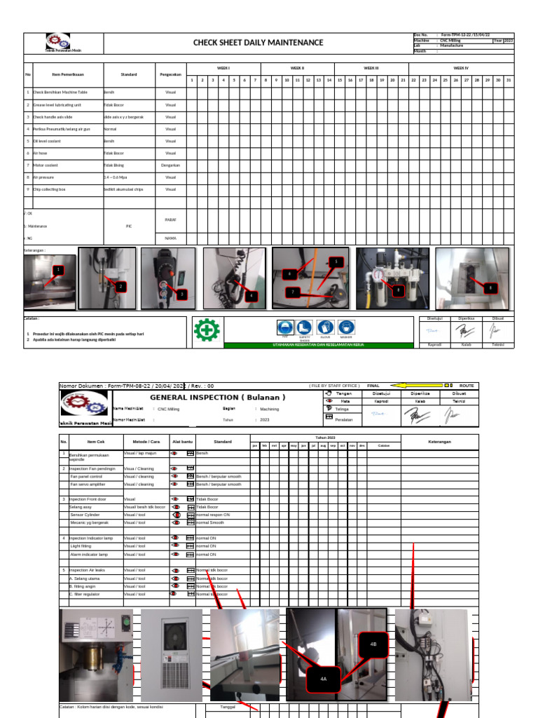 Perawatan Harian Mesin CNC | PDF
