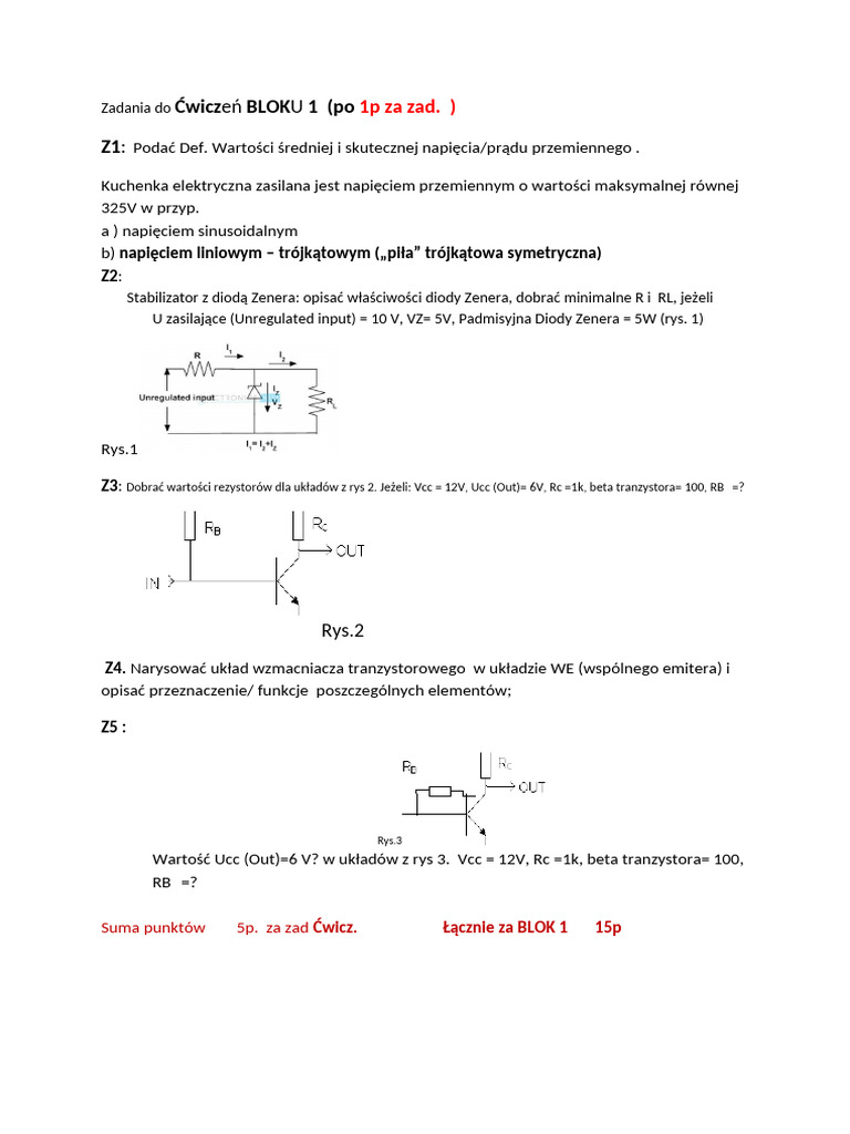 21X Zad Ćwicz. Bloku 1 | PDF