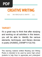 Creative Non - Fiction: Grade Level: Grade 12 | PDF | Poetry | Narration