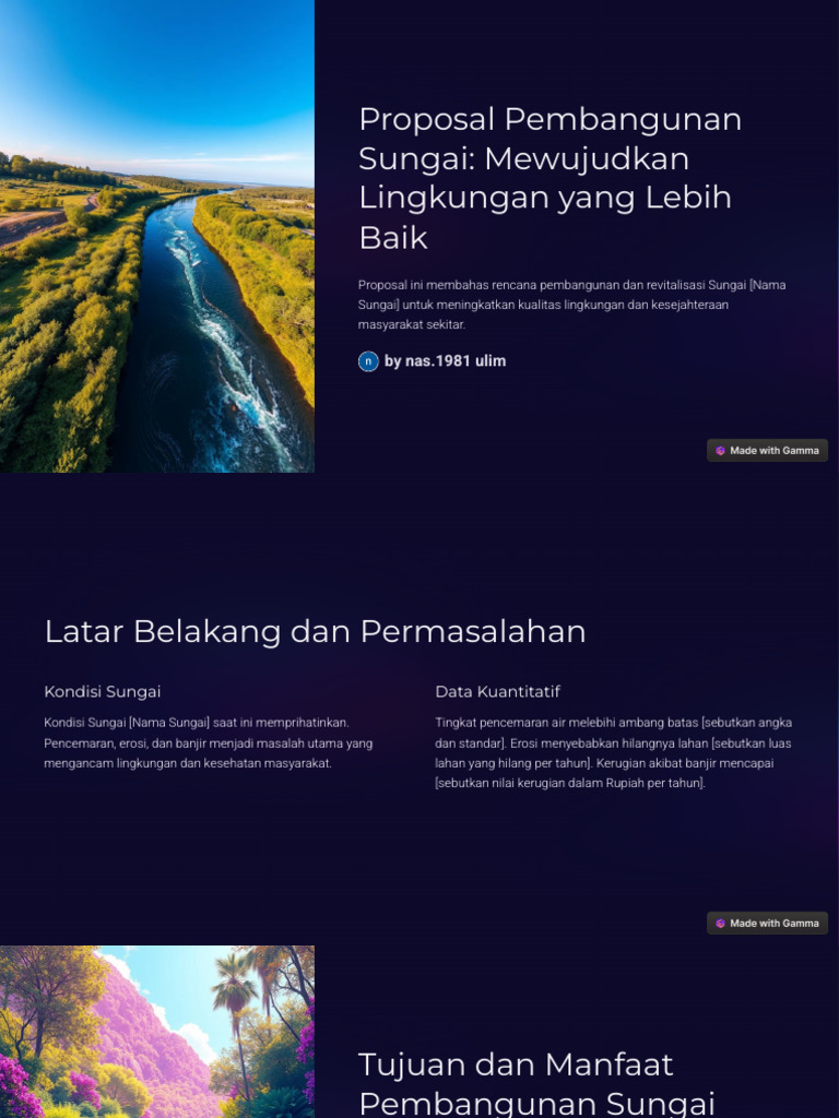 Proposal Pembangunan Sungai | PDF