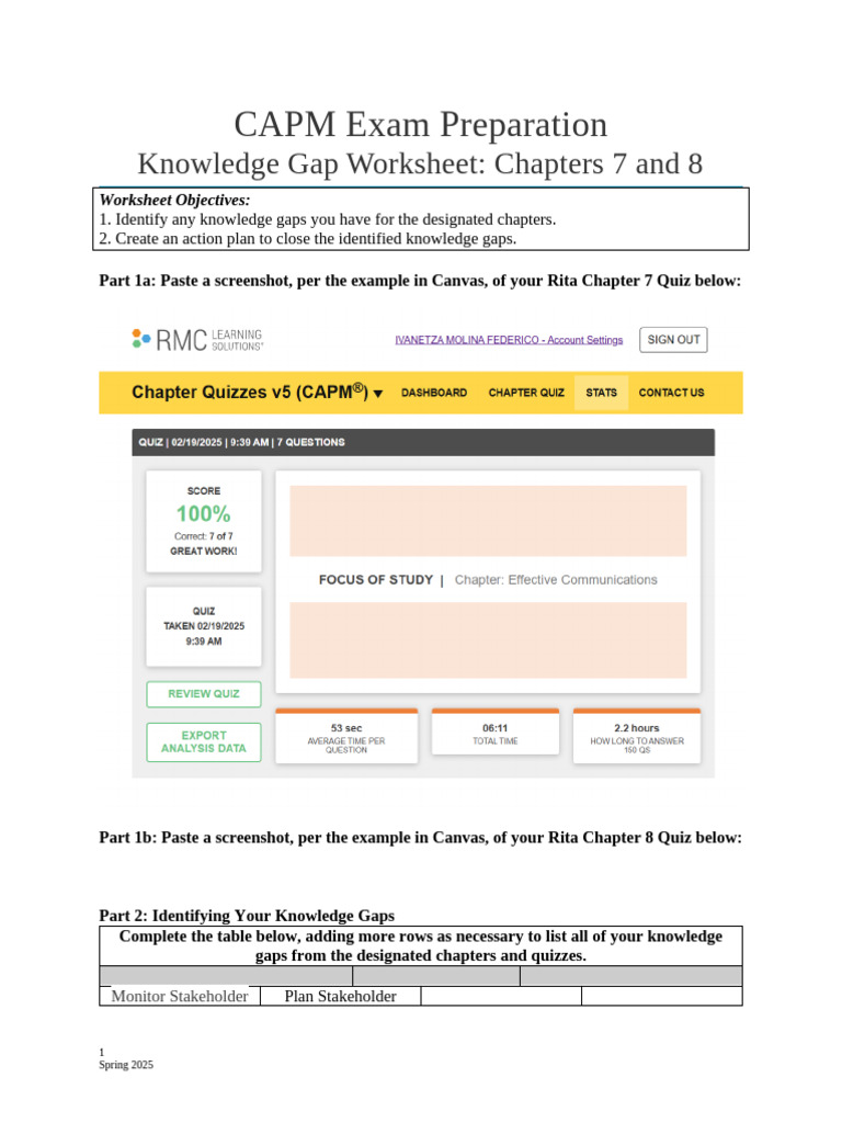 4 Gap Worksheet C7 and 8 | PDF