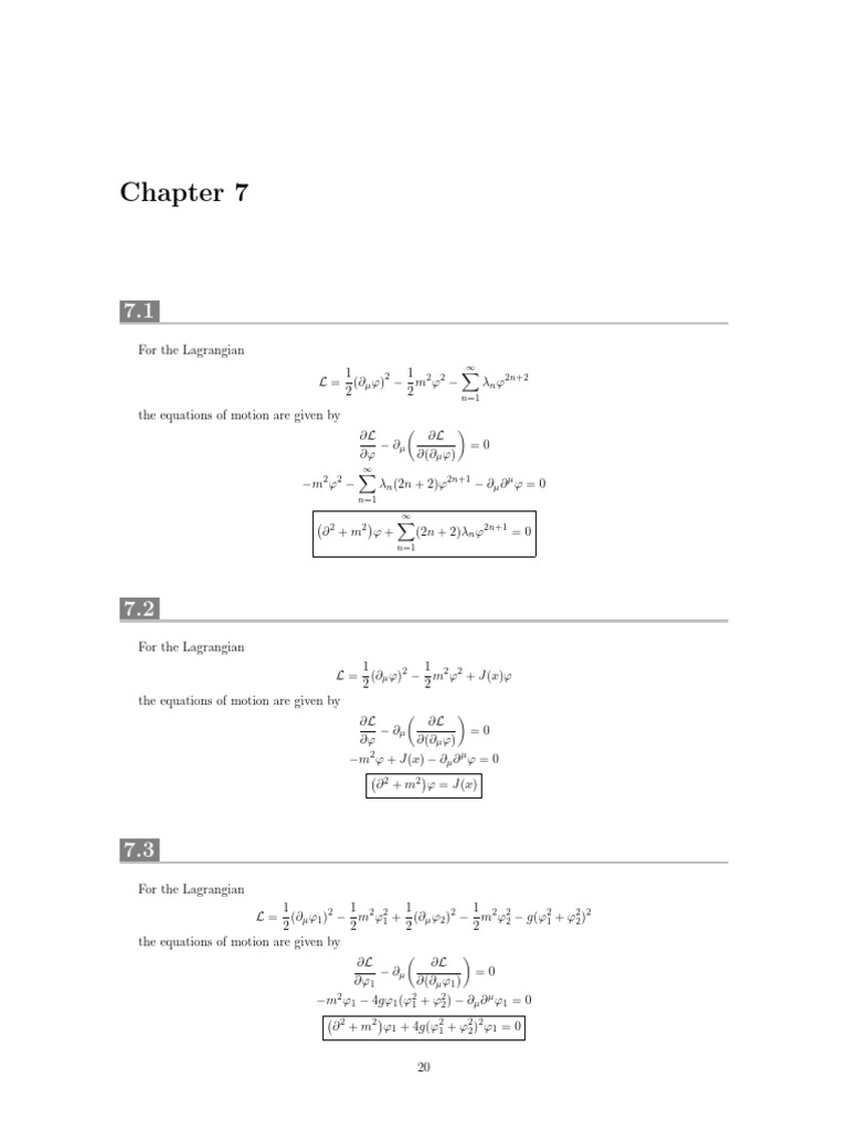Chapter-7-Examples-of-lagrangians-or-how-to-write-down-a-theory | PDF | Physics | Theoretical ...