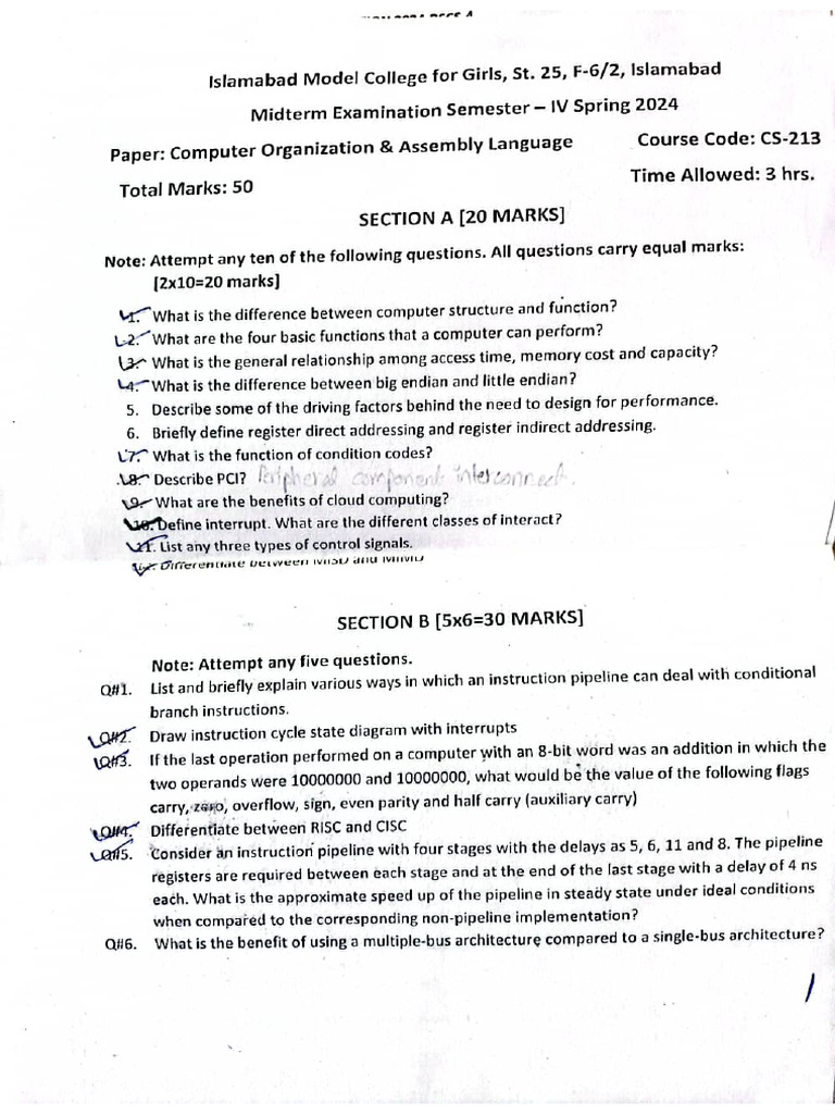 BSCS-lV (Mids paper 2024) | PDF