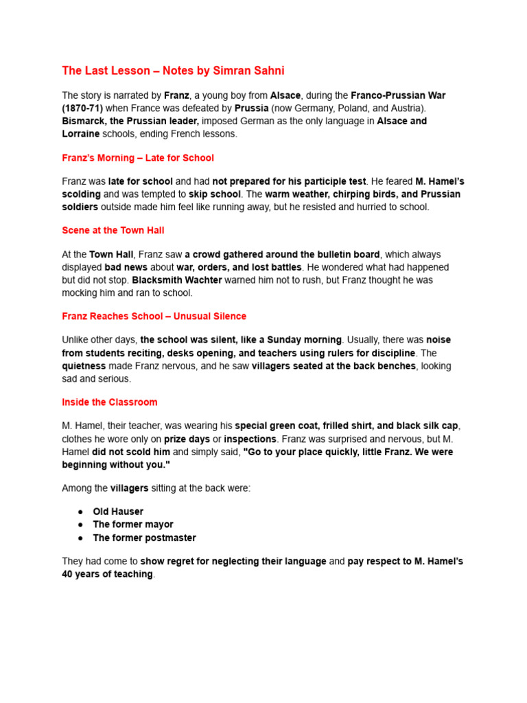 The - Last - Lesson - Simran Sahni | PDF