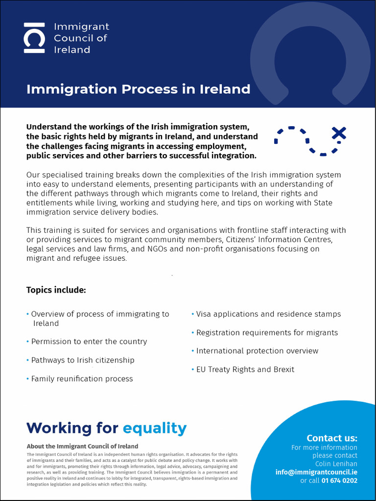 Immigrant Council Training - Immigration Process | PDF