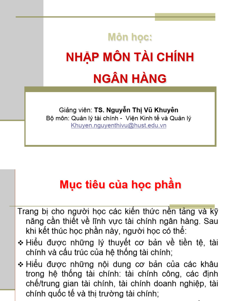Bai Giang Nhap Mon TCNH | PDF