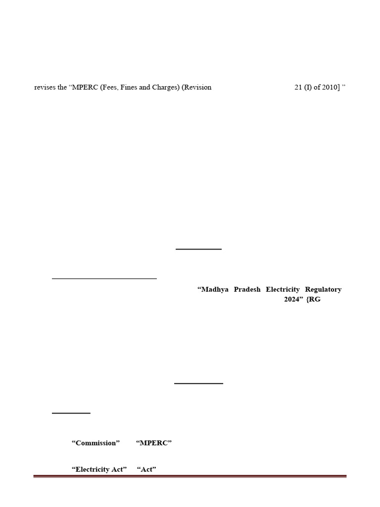 MPERC Fees, Fines Regulations 2024 | PDF | License | Regulatory Compliance