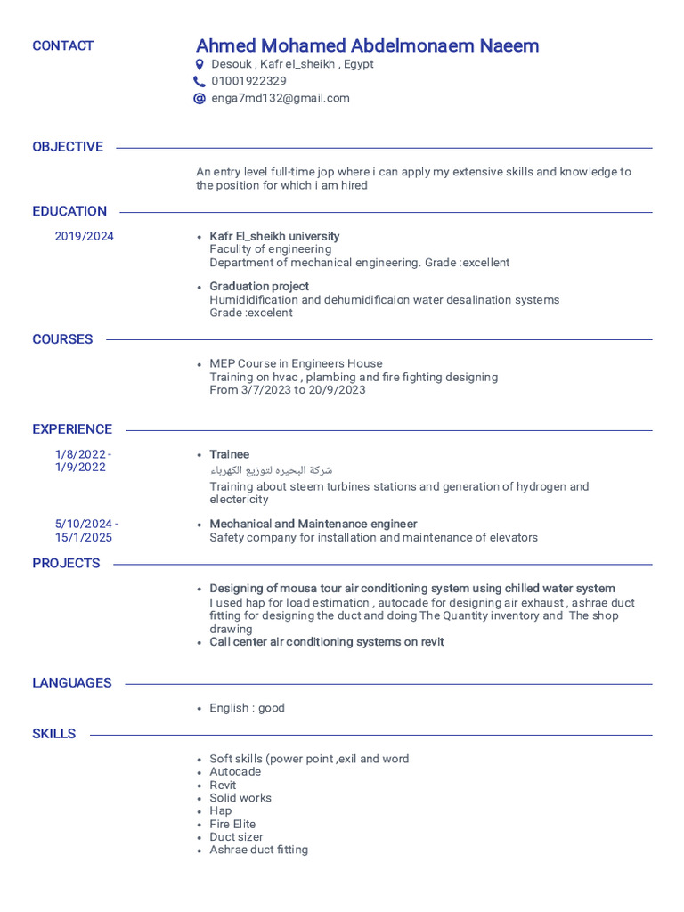 Ahmed Naeem -Cv | PDF