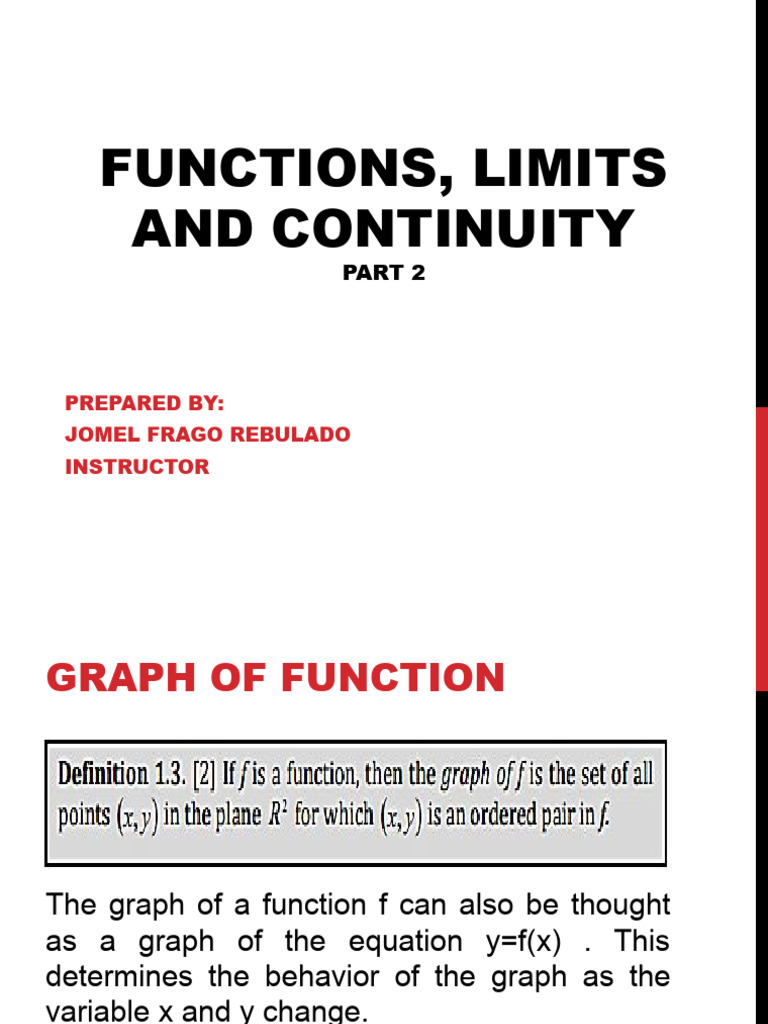 Module 11 Functions Limits And Continuity Part 2 Pdf Function