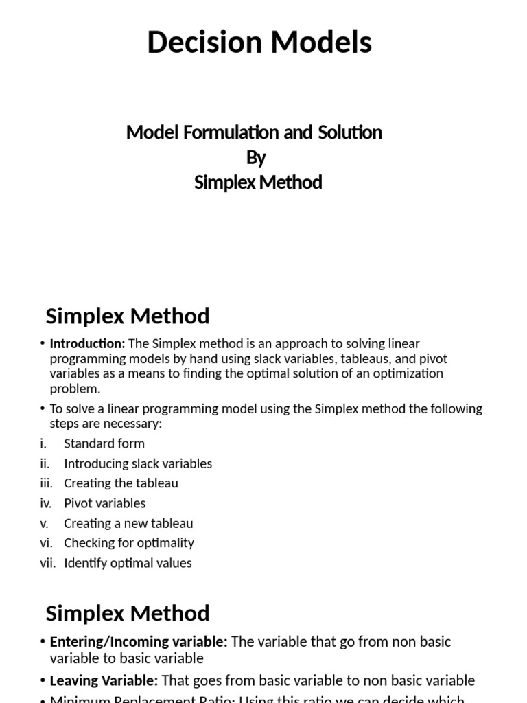 LPP by Simplex Method | PDF | Mathematical Logic | Systems Analysis