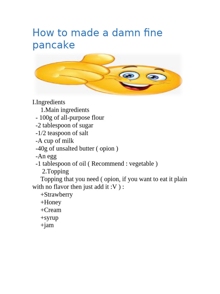 French Pancake Recipe Guide | PDF