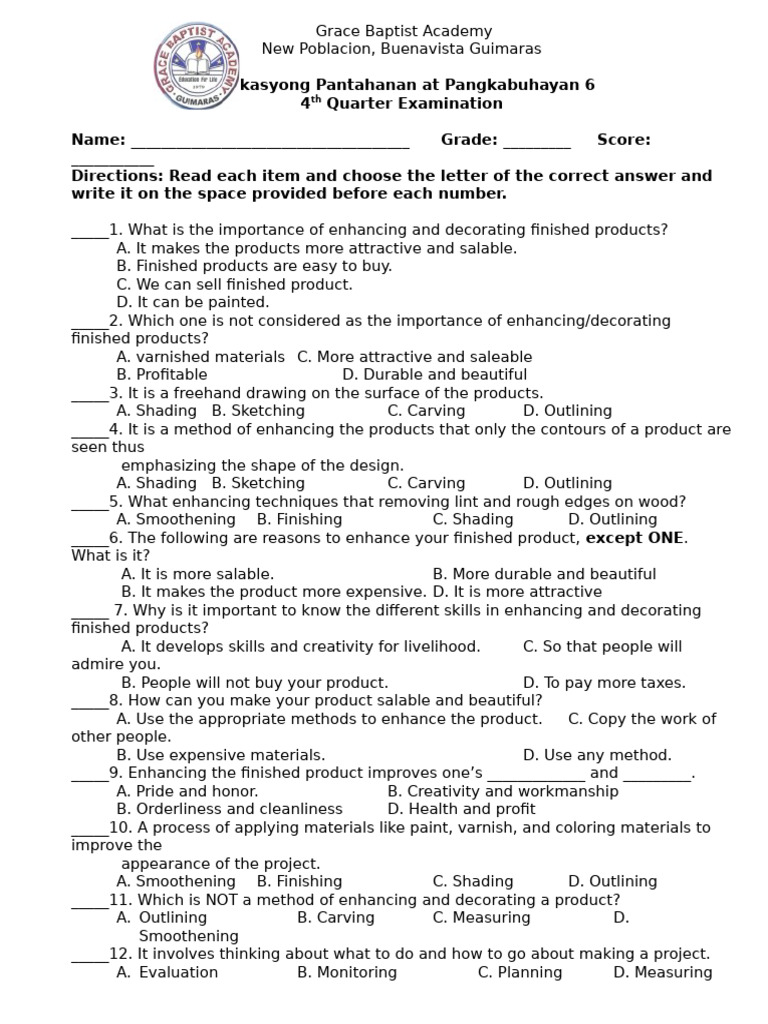 Q4 Summative Test Grade 6 | PDF | Social Media | Popular Culture ...