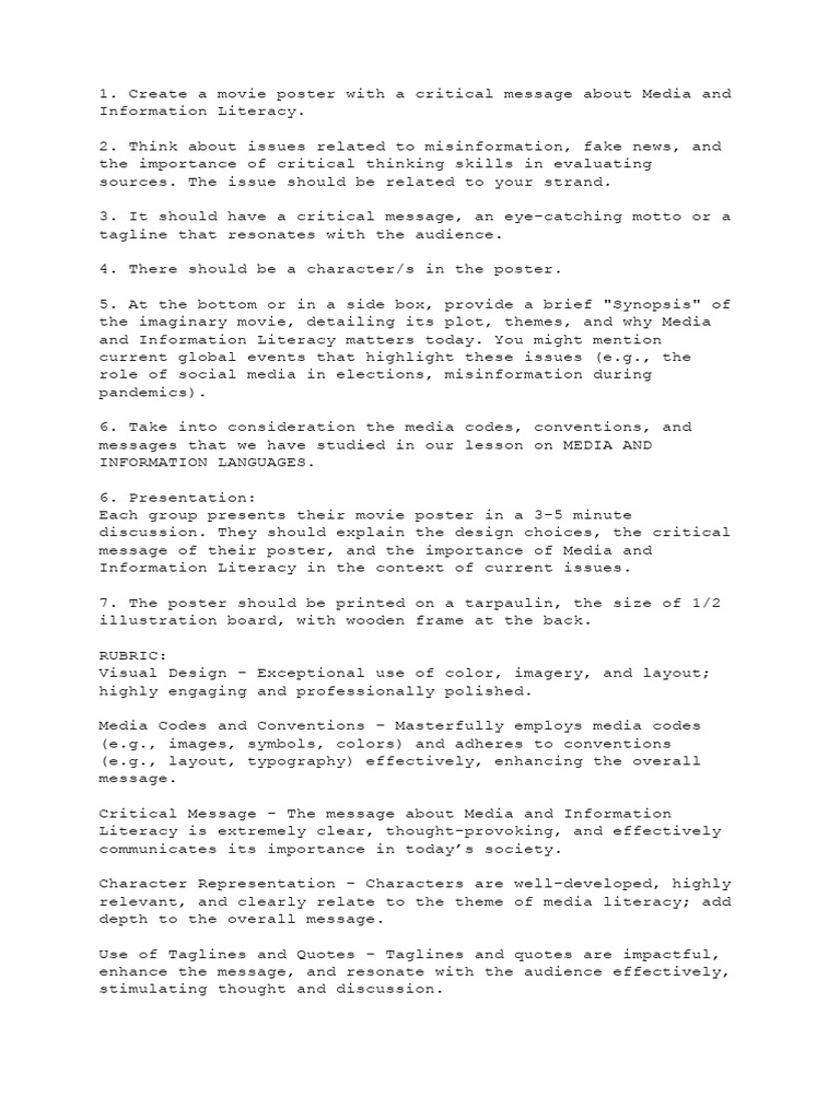 4th Quarter Performance Task | PDF