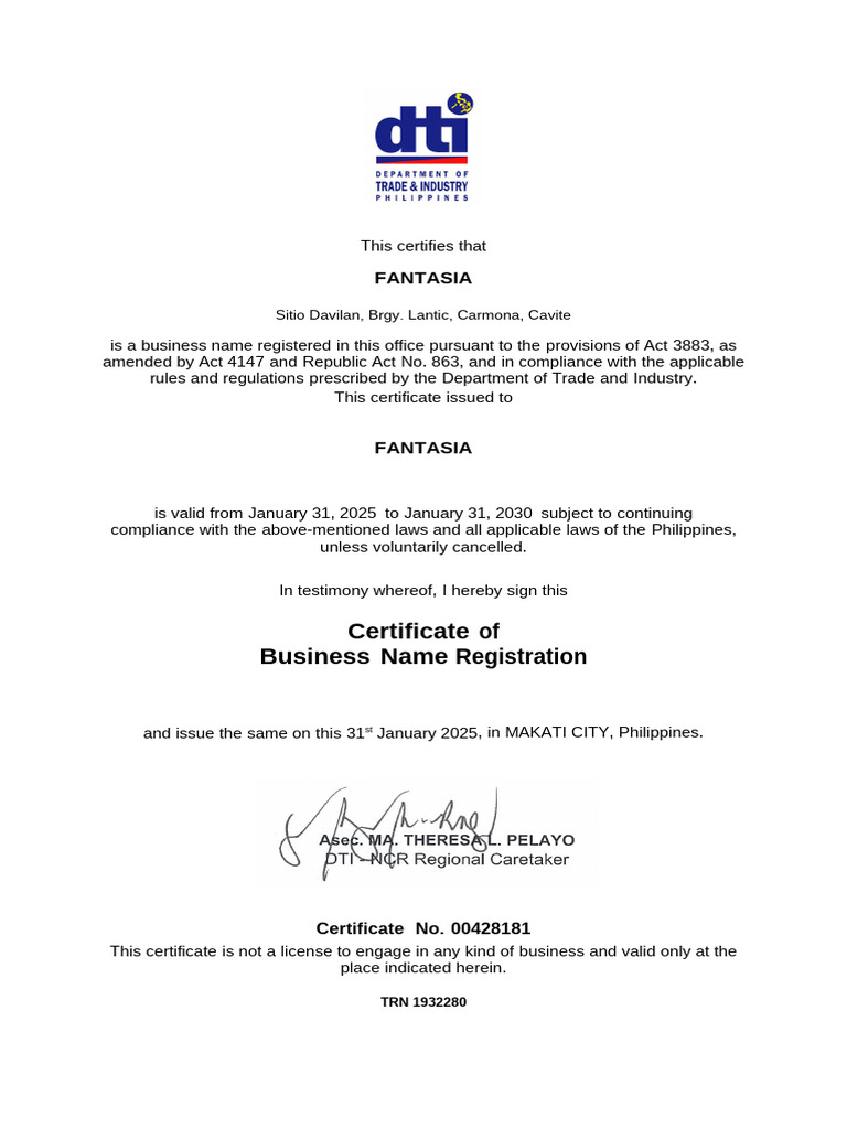 268897591-DTI-Cert | PDF