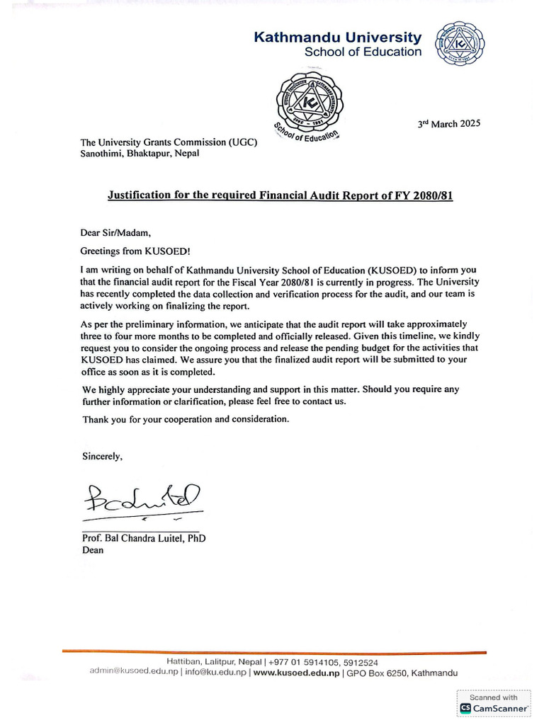 Justification Letter | PDF