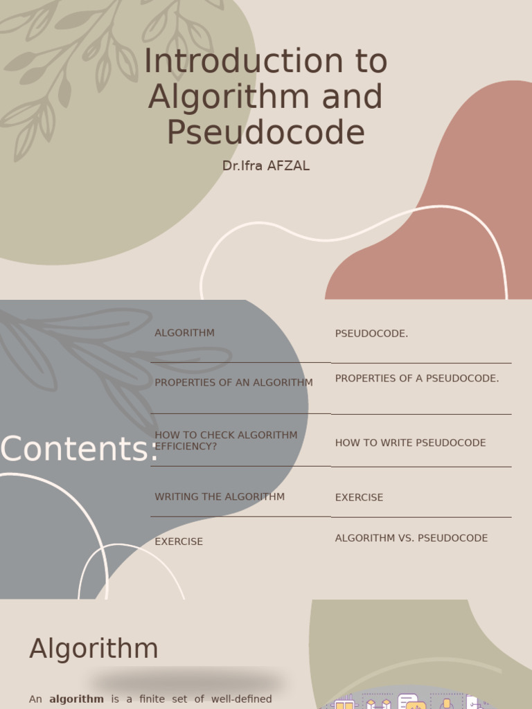 Comp102 Introduction To Algorithm And Pseudocode161268 Pdf Algorithms Time Complexity