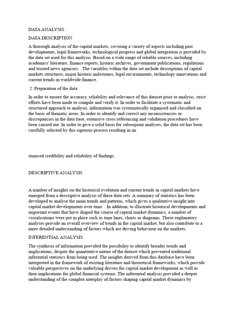 Capital Markets Data Analysis Insights | PDF | Market (Economics ...