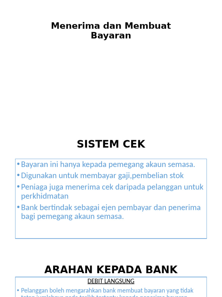 Menerima Dan Membuat Bayaran | PDF