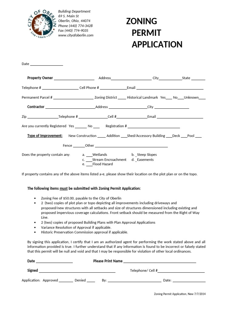 767698061-Zoning-Permit-Sample | PDF | Easement