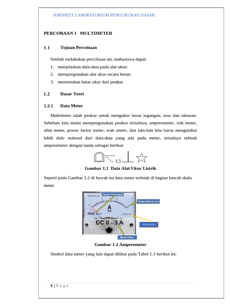 Panduan Penggunaan Multimeter dan Pembacaan Skala | PDF