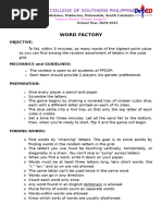 Word Factory: Mechanics and Guidelines | PDF | Language Mechanics | Syntax