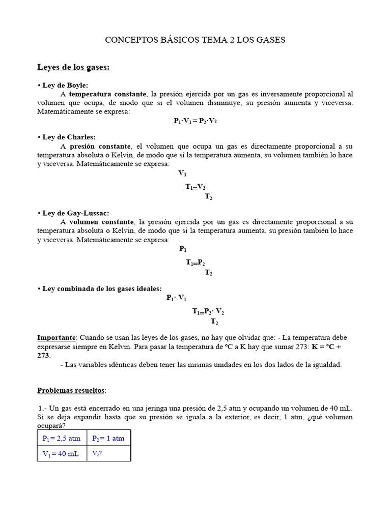 3 Coceptos Básicos Tema 2 | PDF | Gases | Tecnologías de gas