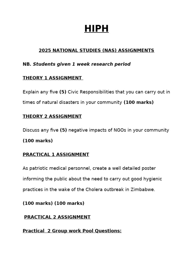2025 Nas Assignments | PDF