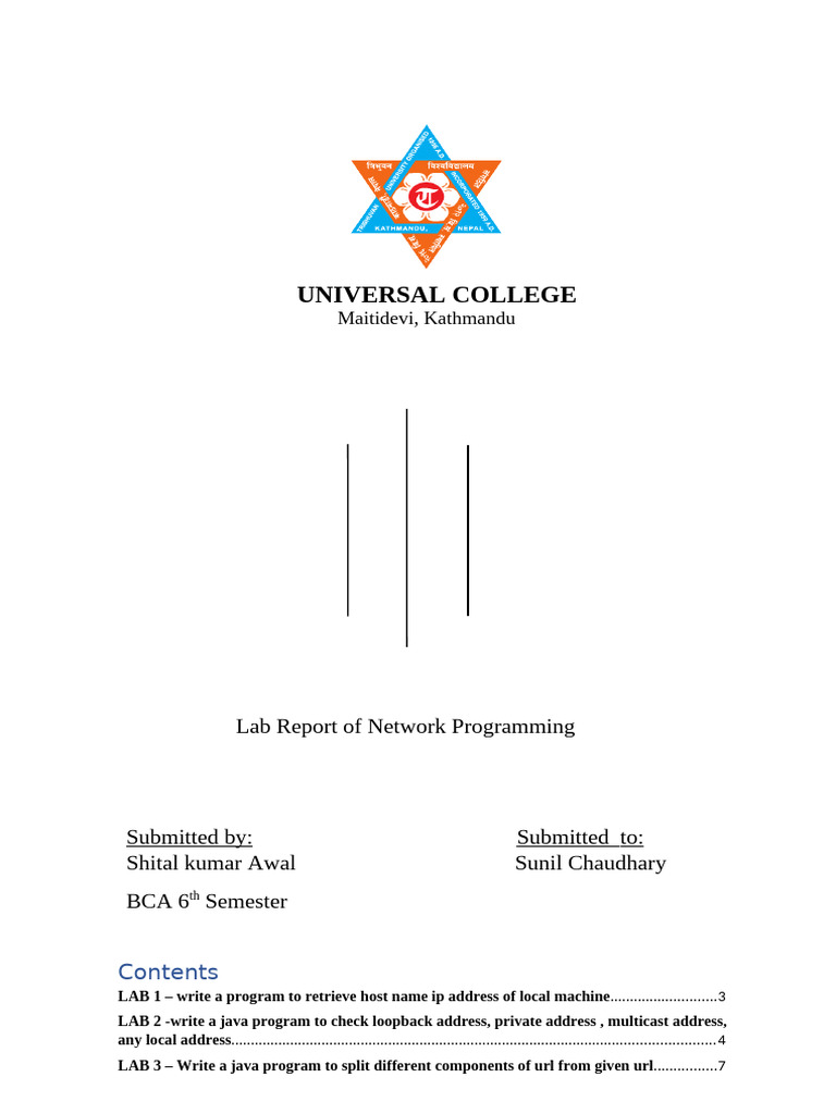Network Programming Lab | PDF | Internet Architecture | Internet Standards Network Programming Lab | PDF | Internet Architecture | Internet Standards