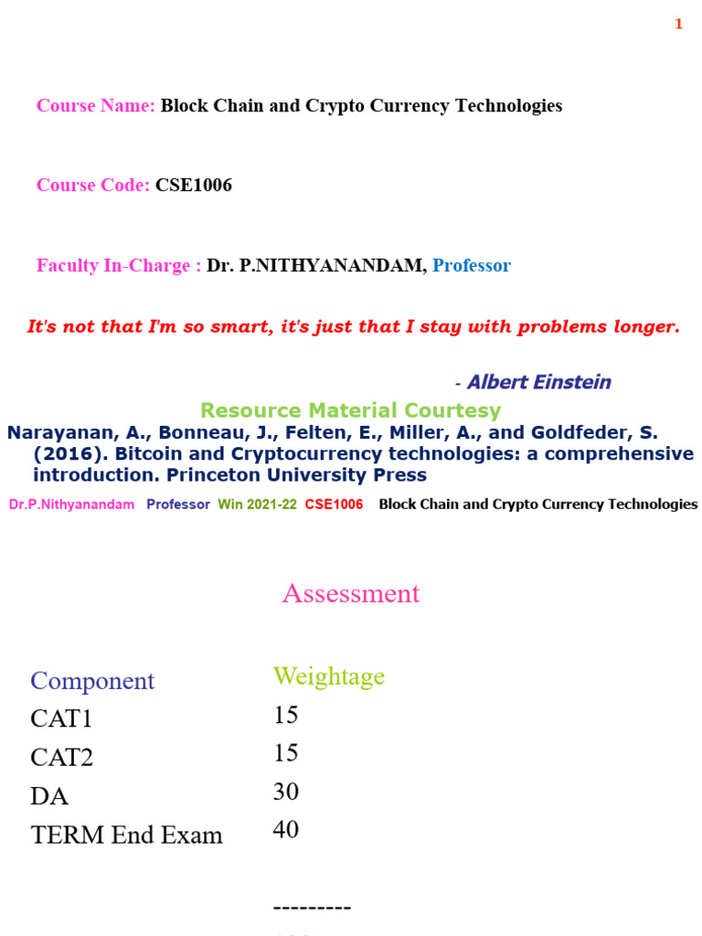 Module 1- Introduction to Cryptography and Cryptocurrencies | PDF | Bitcoin | Cryptocurrency