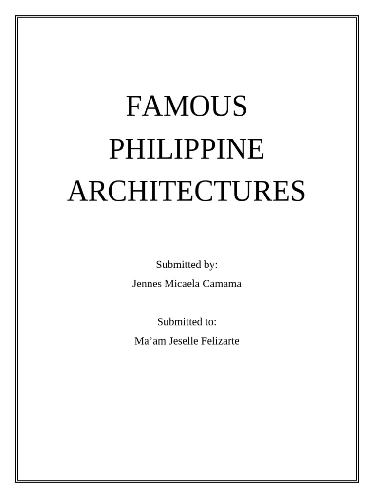Iconic Structures of Philippine Architecture | PDF | Manila | Philippines