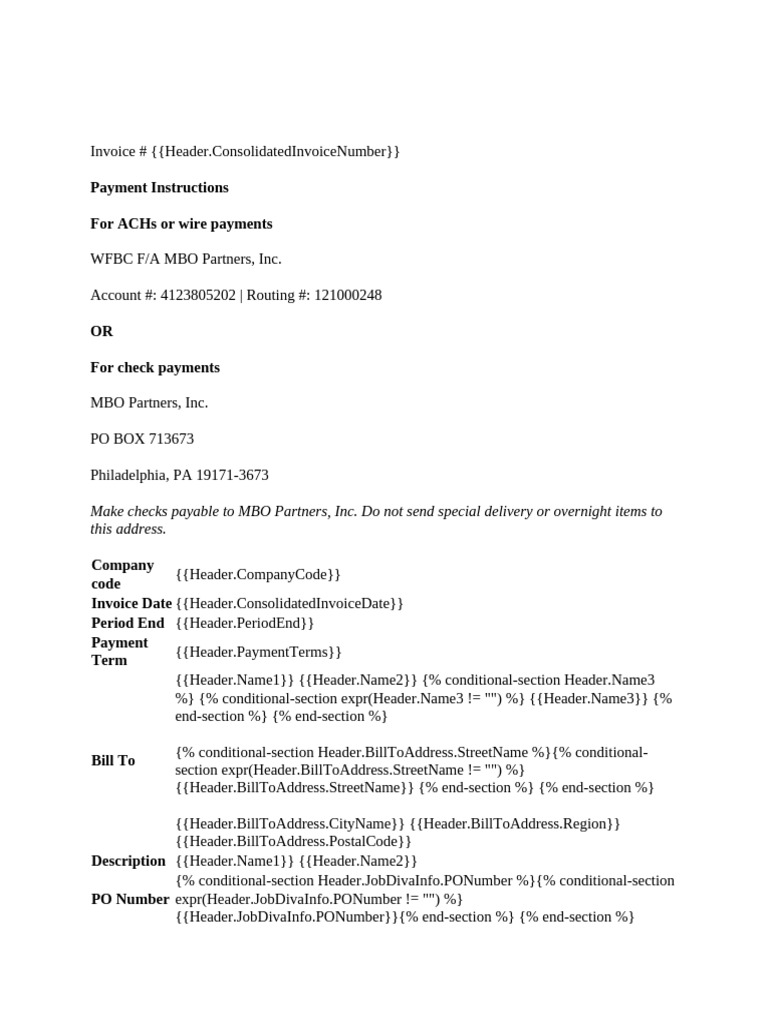 Invoice Template Federal | PDF | Payments