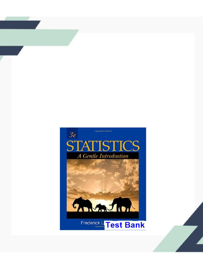 Statistics A Gentle Introduction 3rd Edition Coolidge Test Bank ... Statistics A Gentle Introduction 3rd Edition Coolidge Test Bank ...